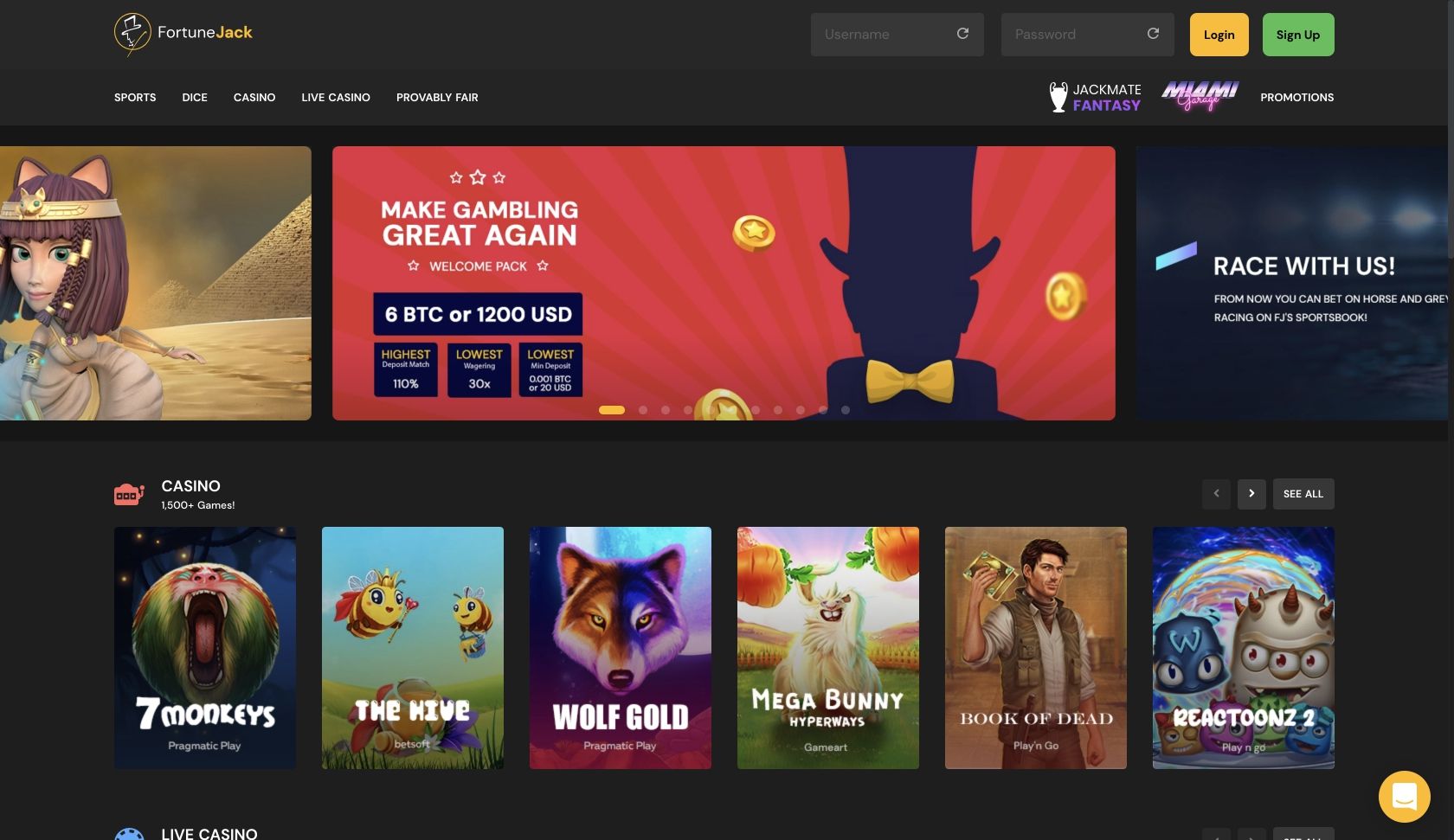 FortuneJack Casino Review 2022: Welcome Package & No Wagering ...